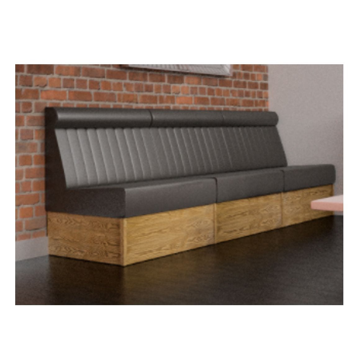 Vertical Fluted & Head Roll Fixed Seating - Bourne Furniture
