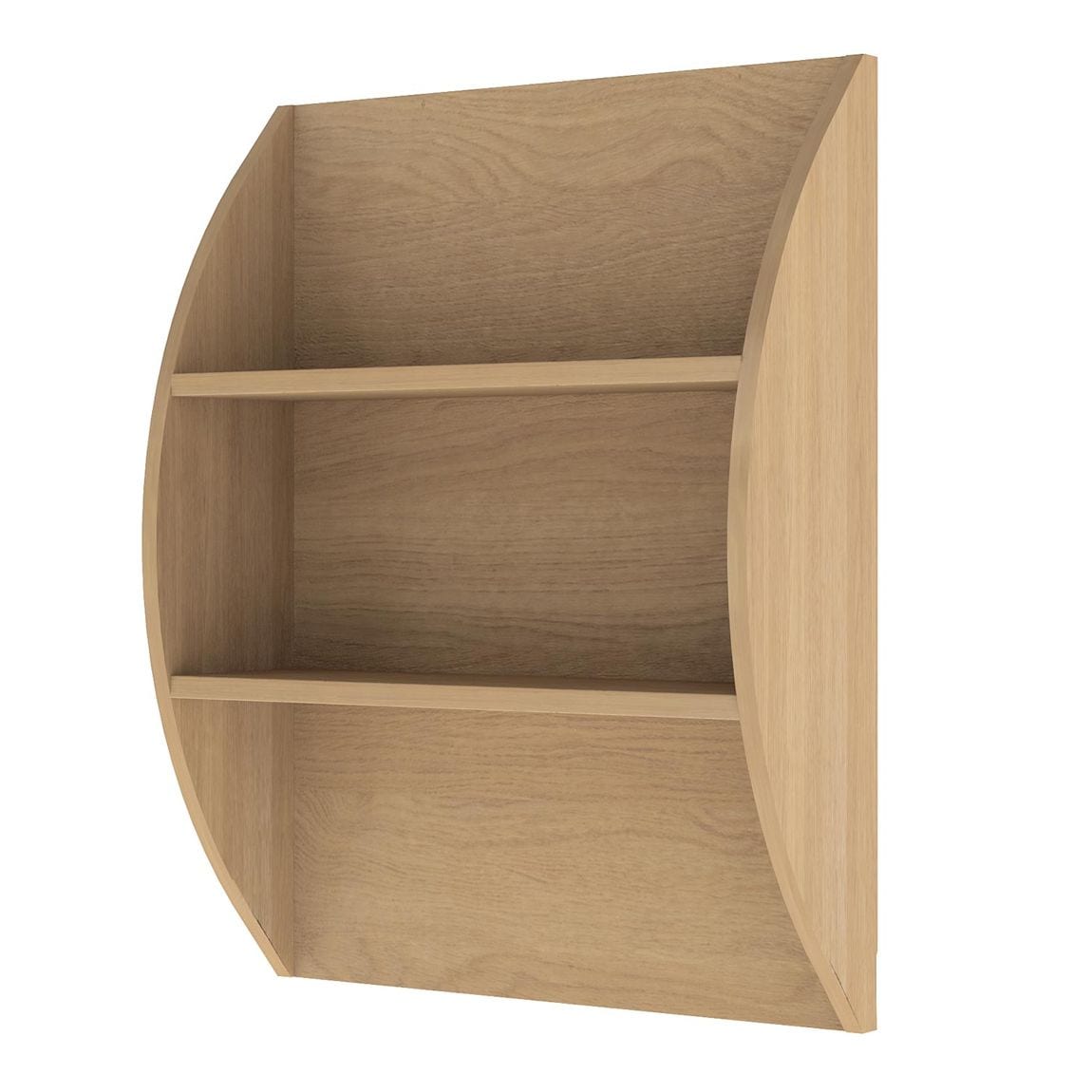 Curved Wall Mounted Bookcase - Bourne Furniture