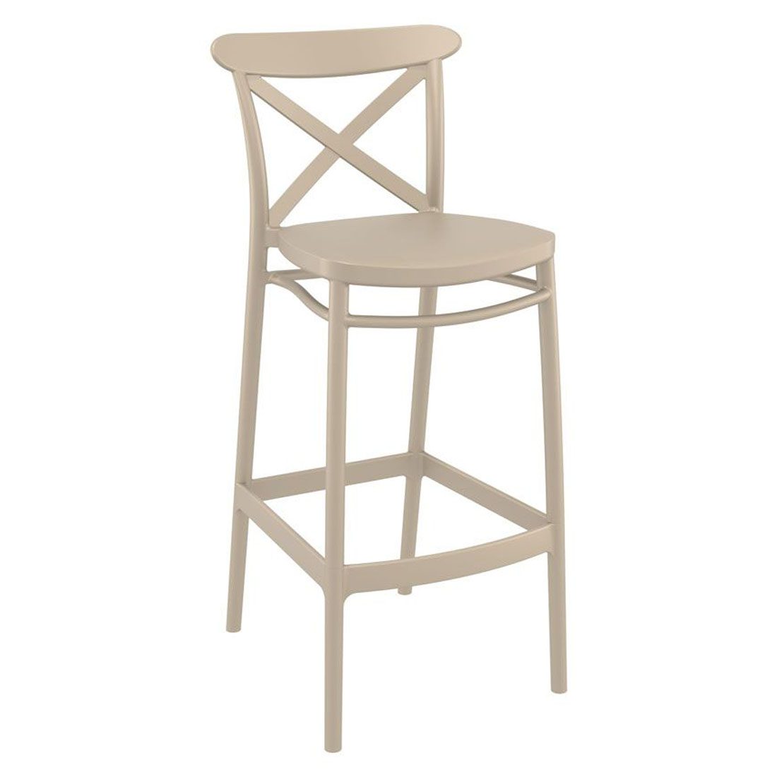 Cross Bar Stool - Bourne Furniture